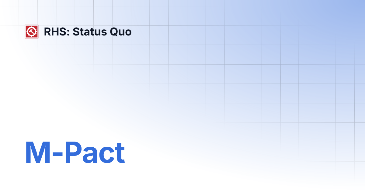 M-Pact | RHS: Status Quo